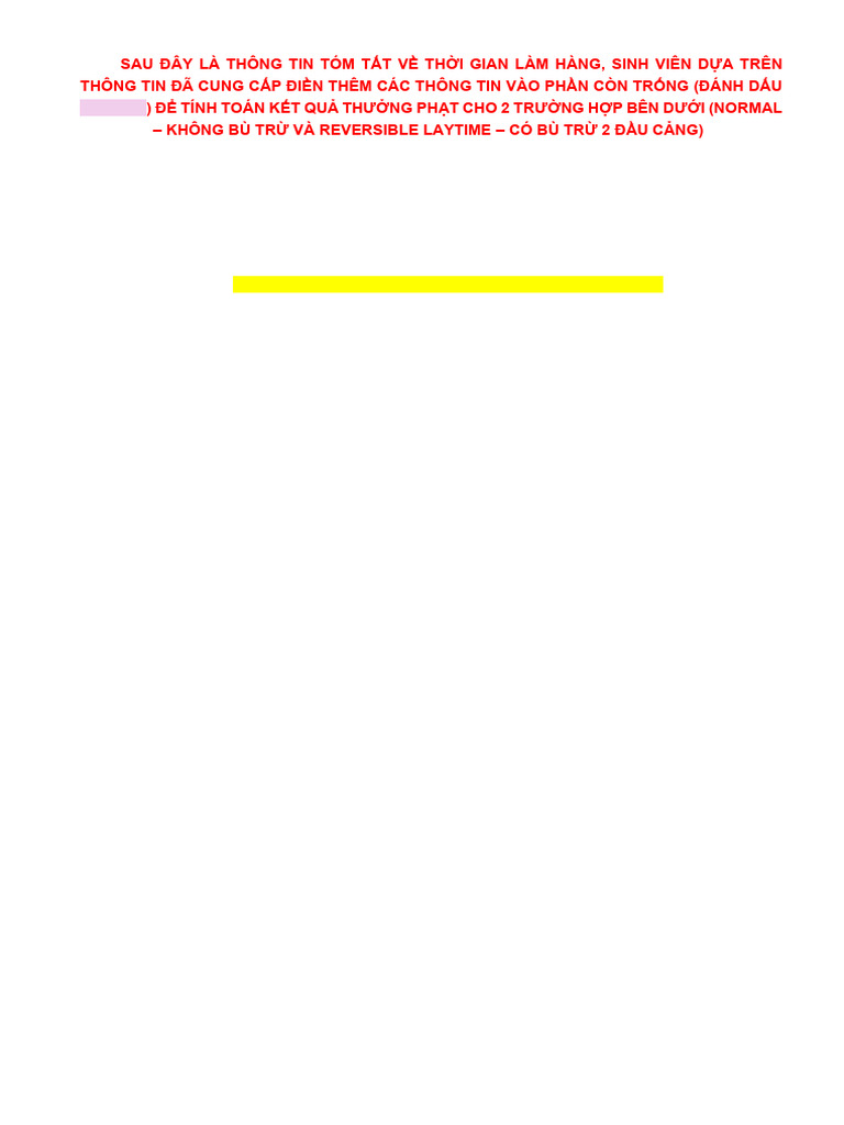 VD MẪU VỀ TÍNH TOÁN 03 LOẠI LAYTIME | PDF