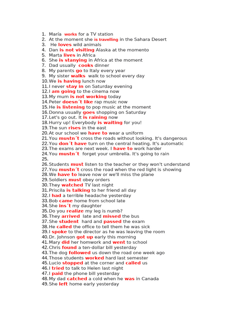 Examen Parcial de Inlges LLL | PDF