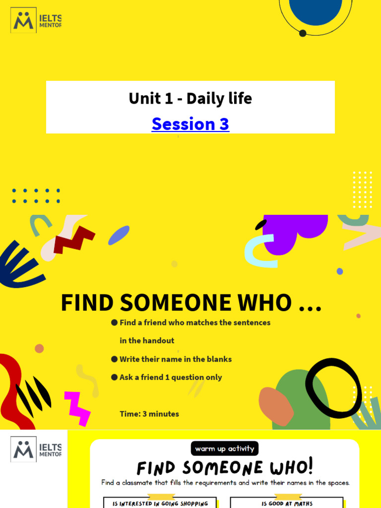 Pre Ielts Session3 Unit1 Lesson2 | PDF | Grammar | Linguistics