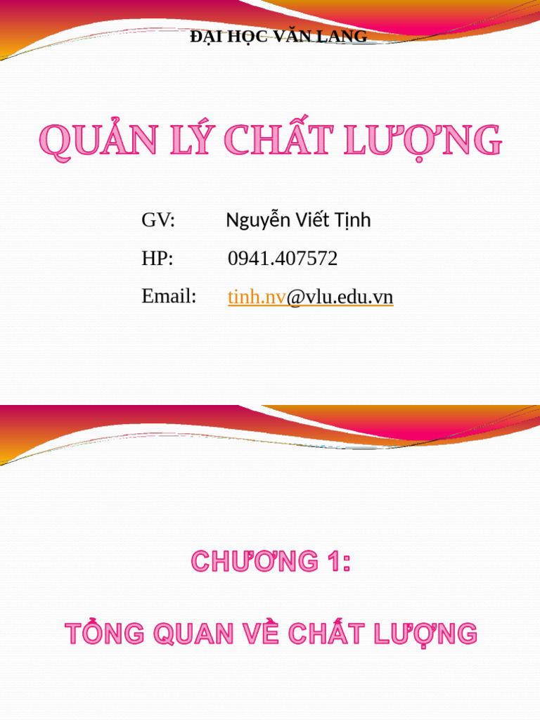 Chuong 1 - Tong Quan Chat Luong - R (Autosaved) | PDF