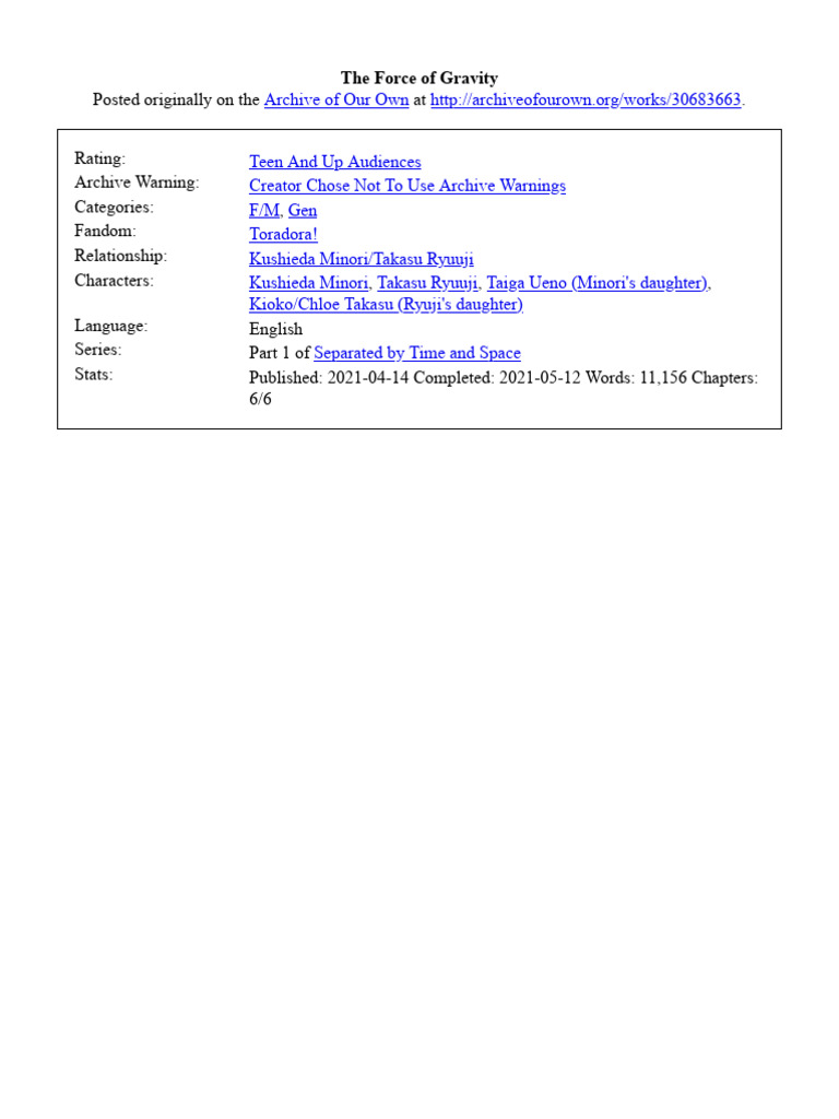 The Force Of Gravity Pdf