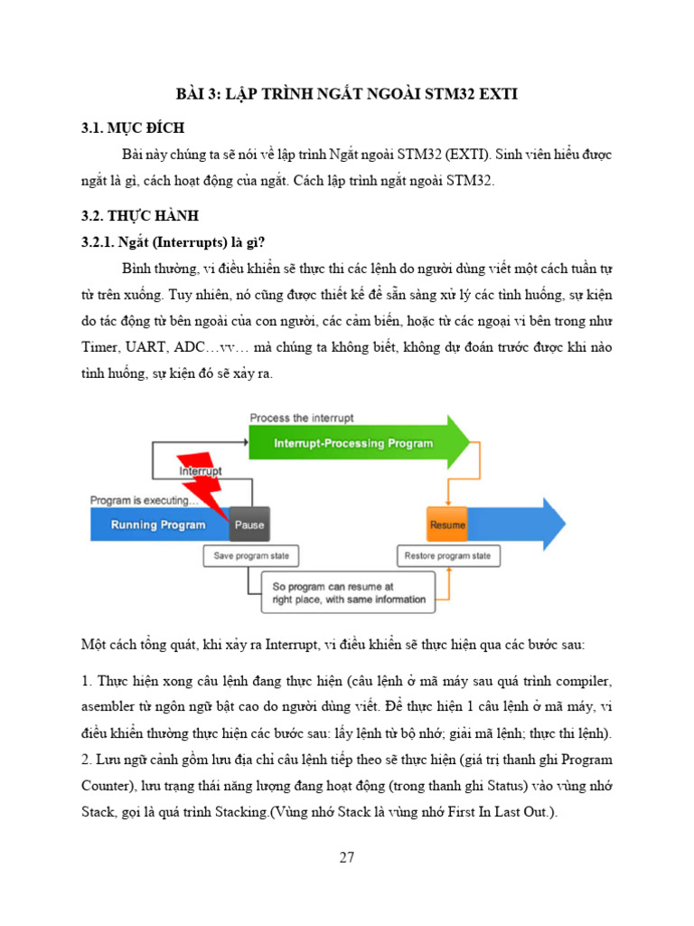 Pnu-Cr63 - TH Rtos STM32F1 - Bai 3 Interrupt | PDF