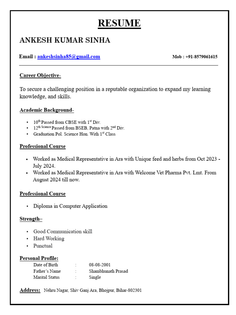 Ankesh Kumar Sinha | PDF