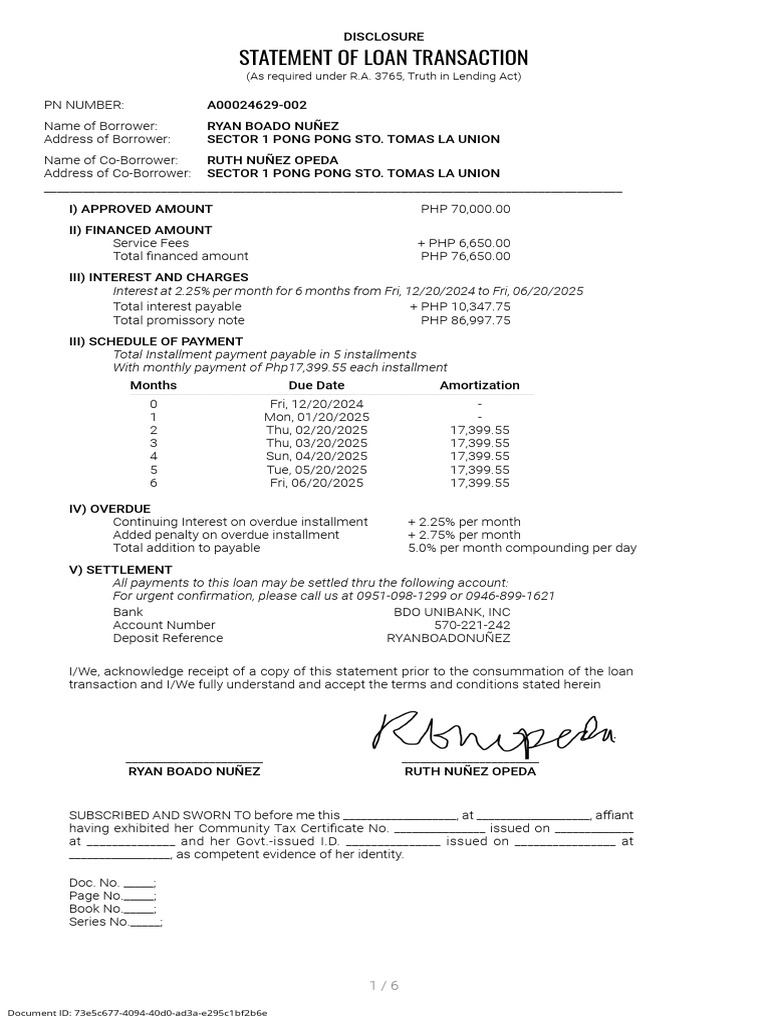 All-RYAN BOADO NUNEZ Ruth Nuñez Opeda | PDF | Loans | Interest