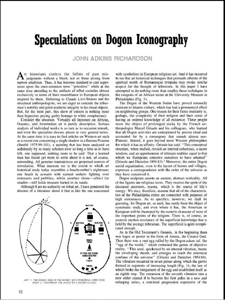 Speculations On Dogon Iconography | PDF