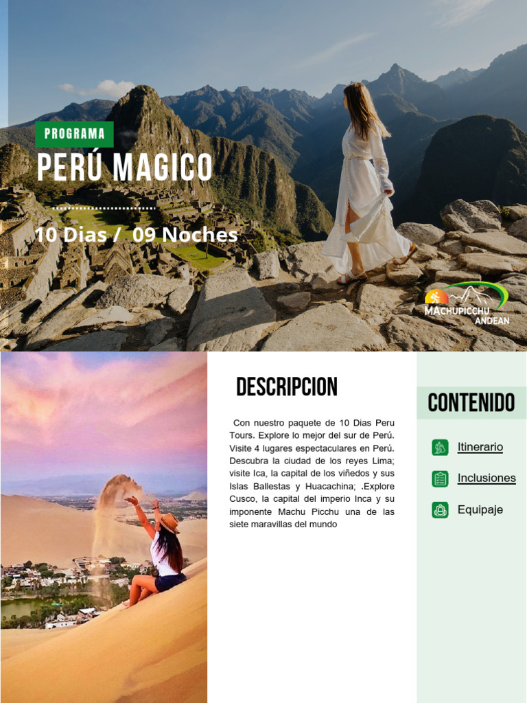 Copia de PERÚ MAGICO 8D7N YAMILETH SANCHEZ | PDF | Machu Picchu