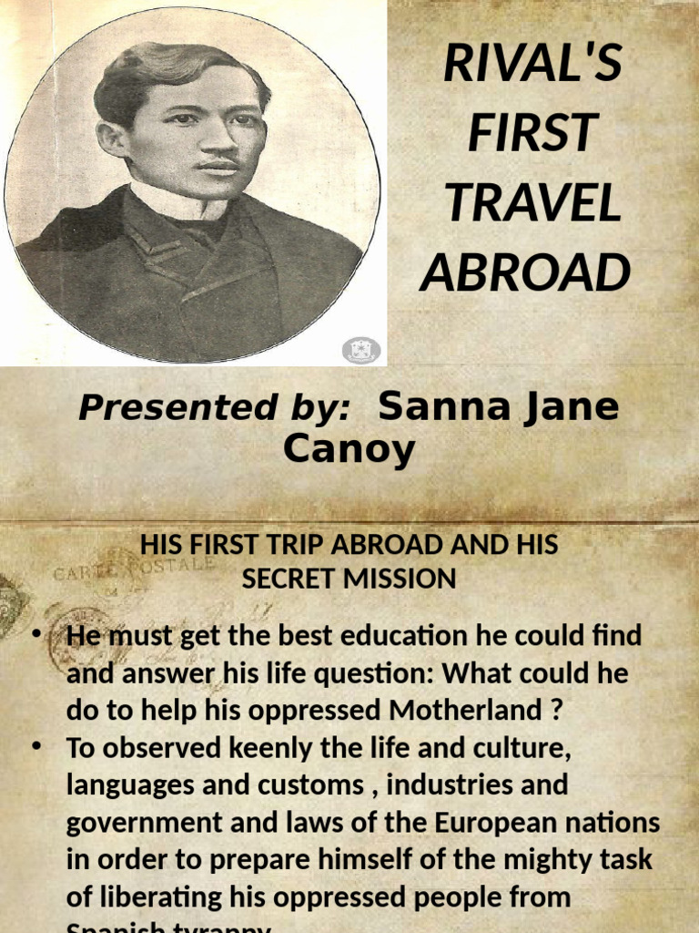 Rizal First Travel Abroad | PDF