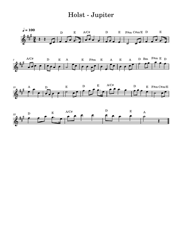 Jupiter - Holst | PDF