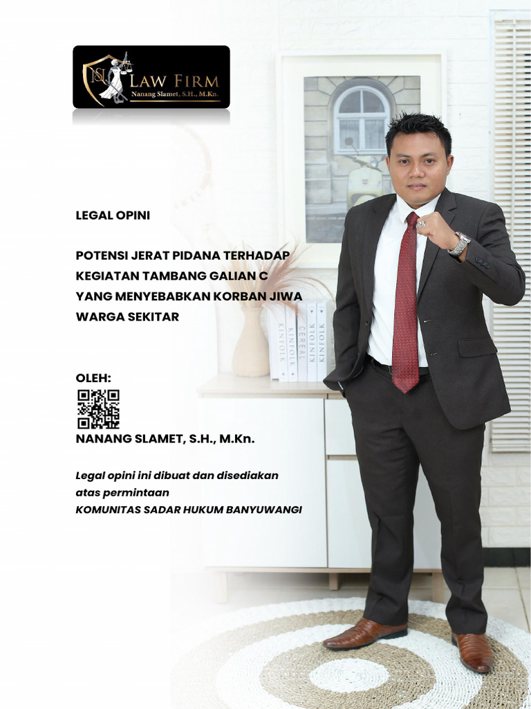 Legal Opini Kasus Korban Tambang Galian C | PDF