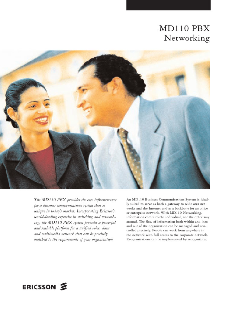 Ericsson MD110 Networking | PDF | Computer Network | Local Area Network
