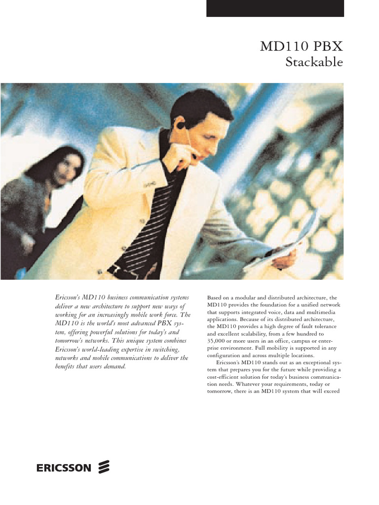 Ericsson MD110 Stackable | PDF | Telephone | Computer Network