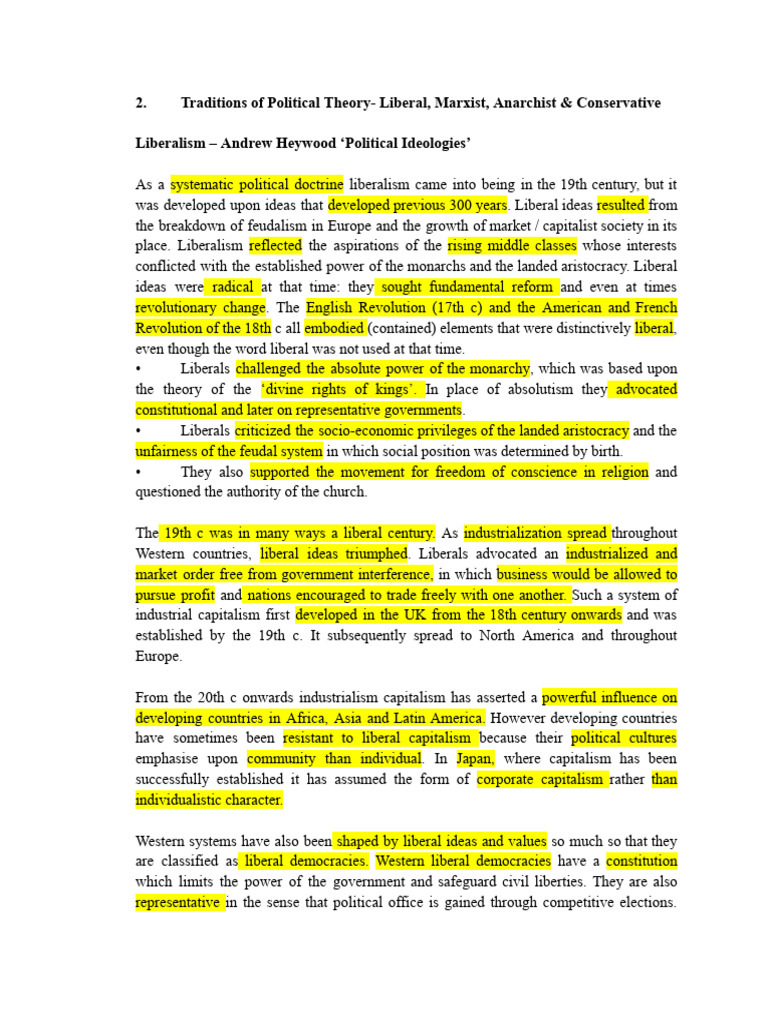 Liberalism 1 Pdf Liberalism Utilitarianism