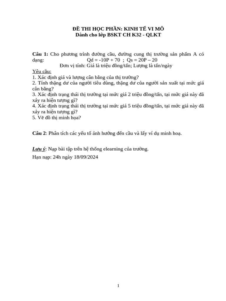 Đề Thi Cuối Kì BSKT K32 | PDF