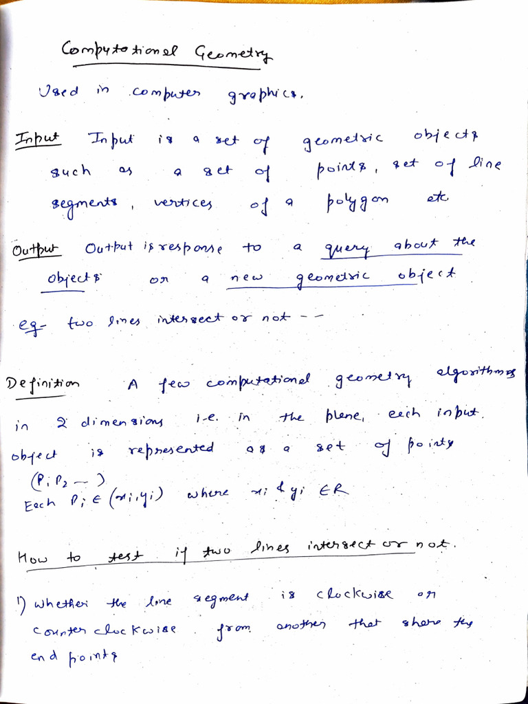 Computational Geometry Analysis of Algorithm | PDF