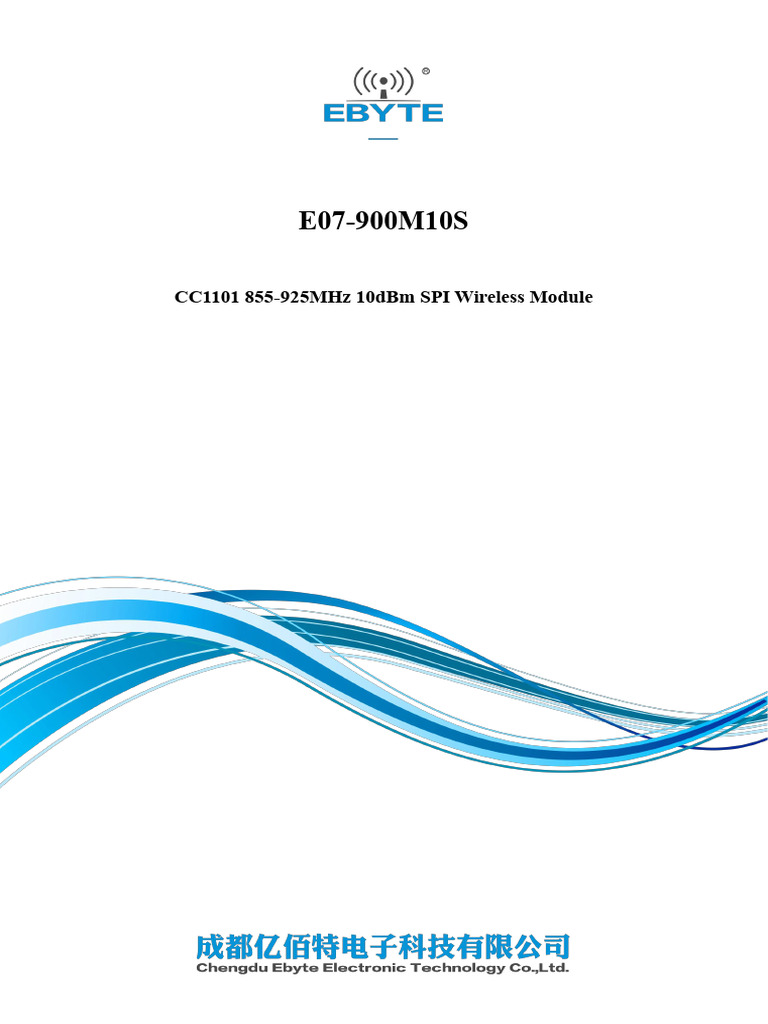 E07-900M10S UserManual EN v1.0 | PDF | Power Supply | Radio