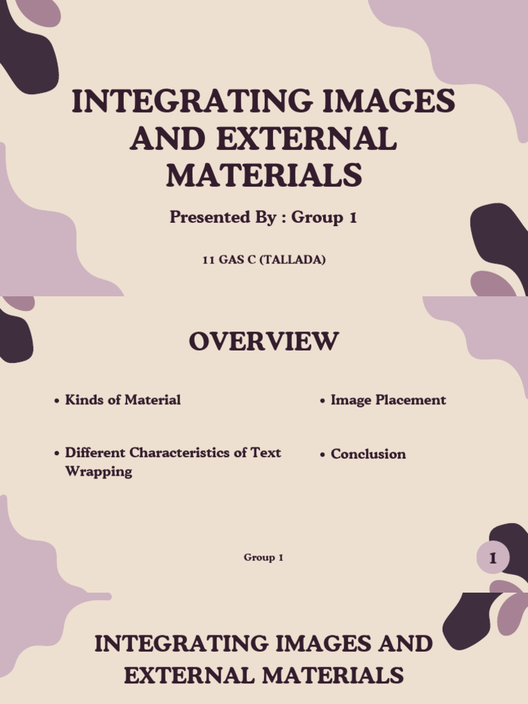 Integrating Images and External Materials | PDF | Computer Graphics ...