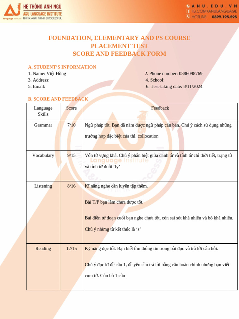 Template fb form cơ bản | PDF