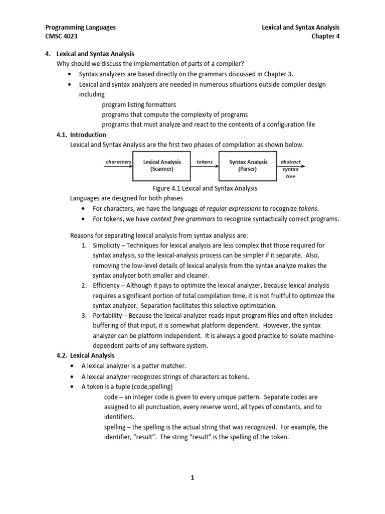 Chap04 | PDF | Parsing | Computer Programming