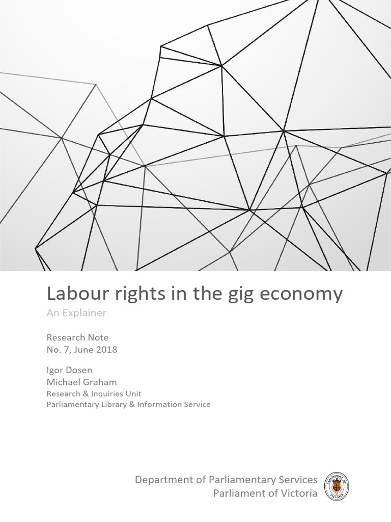 2018 7 Labour Rights in The Gig Economy RN | PDF | Employment | Pension