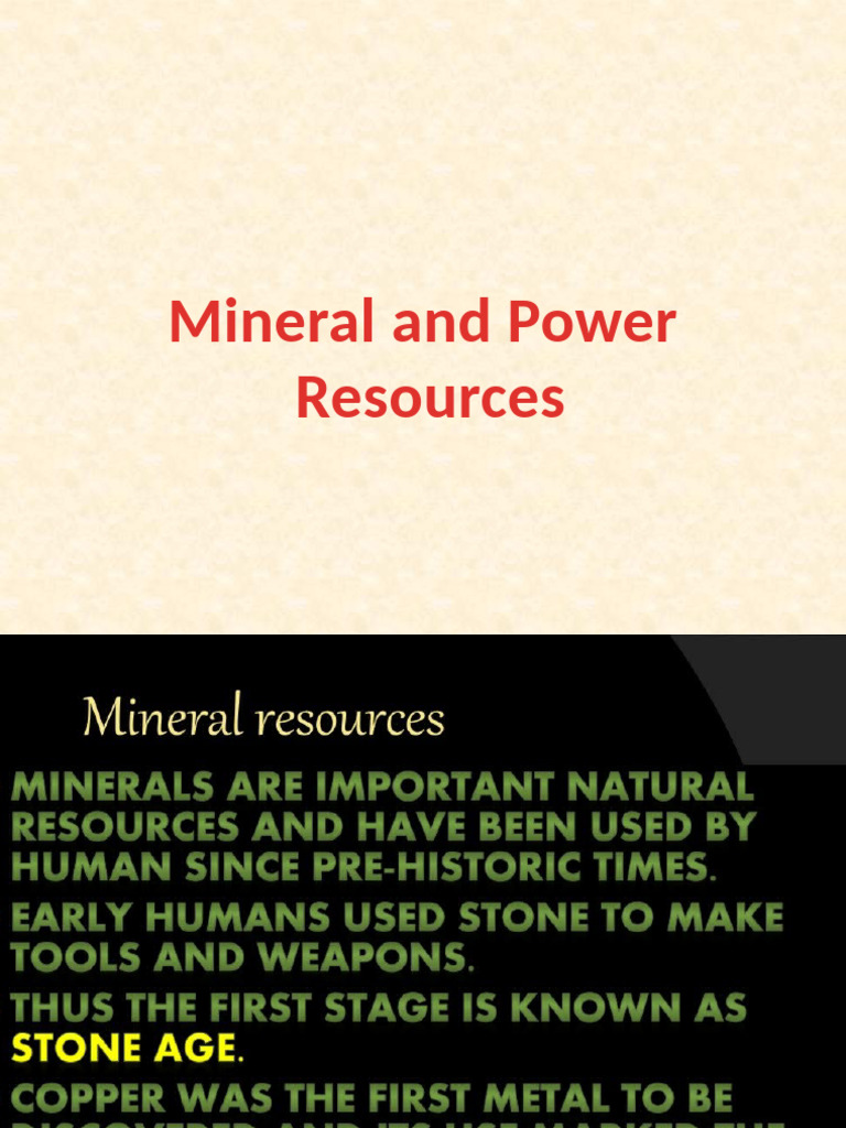 Mineral and Power Resources | PDF