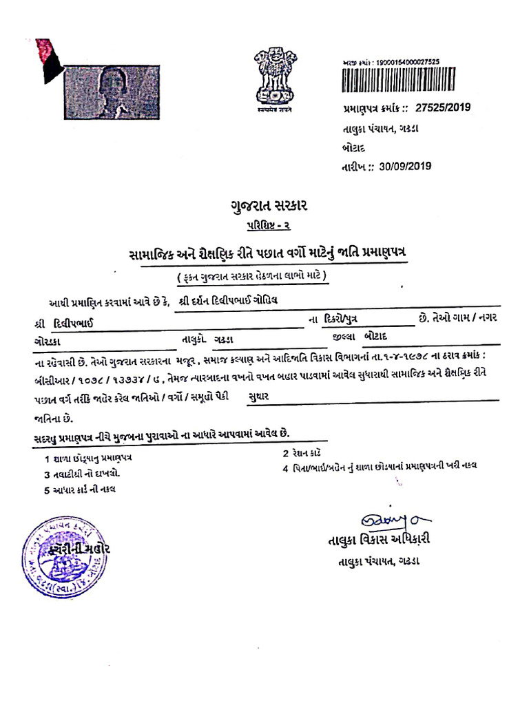Cast Certificate | PDF