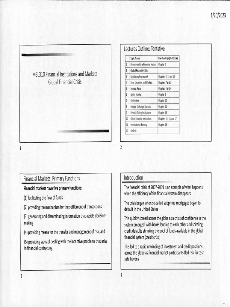 l2 Global Financial Crisis | PDF