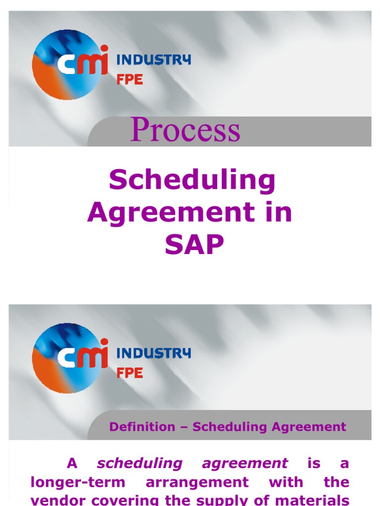 SAP Scheduling Agreement Overview | PDF | Business | Finance & Money ...