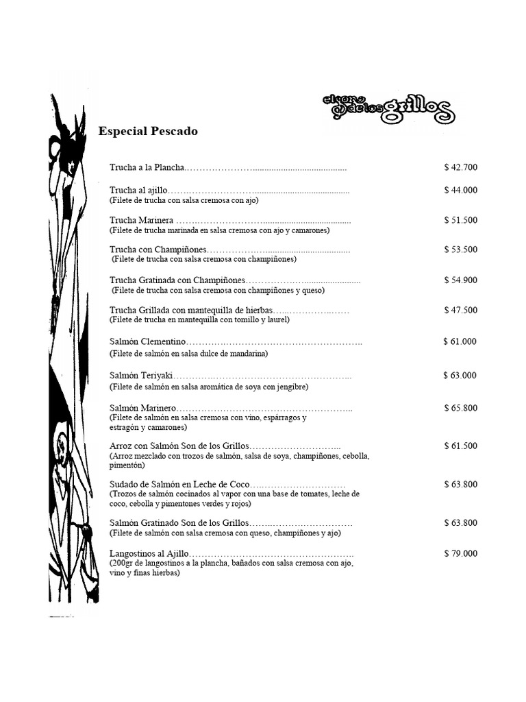 Menú Restaurante B 2024 B2 | PDF | pesto | Cocina
