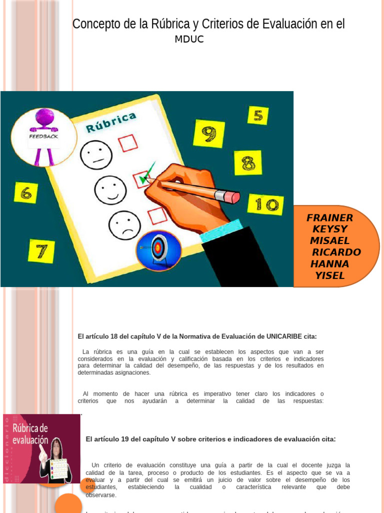 Presentacion RUBRICAS de Evaluacion 2 | PDF | Evaluación | Rúbrica ...