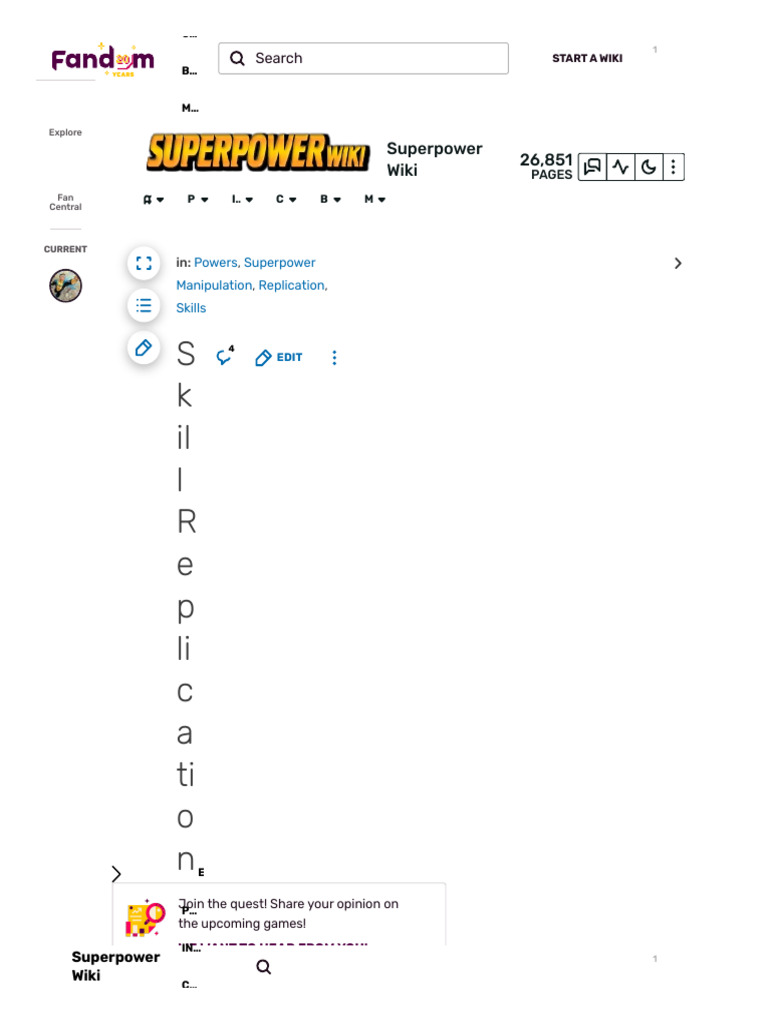 Skill Replication - Superpower Wiki - Fandom | PDF