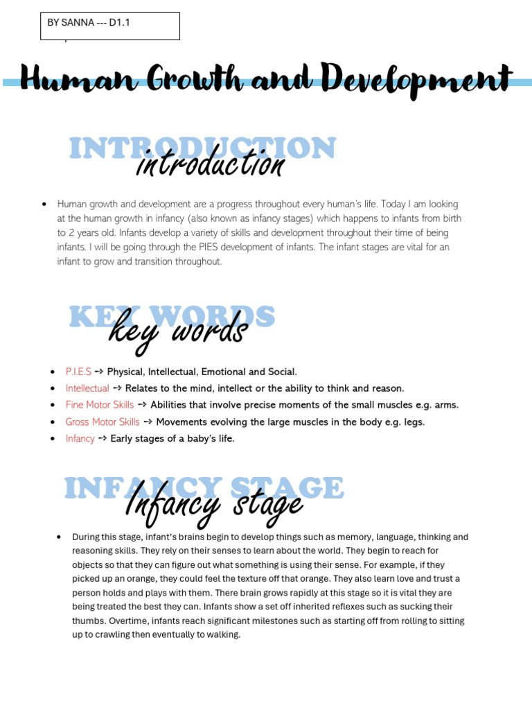 Human Growth and Development | PDF | Infants | Attachment Theory