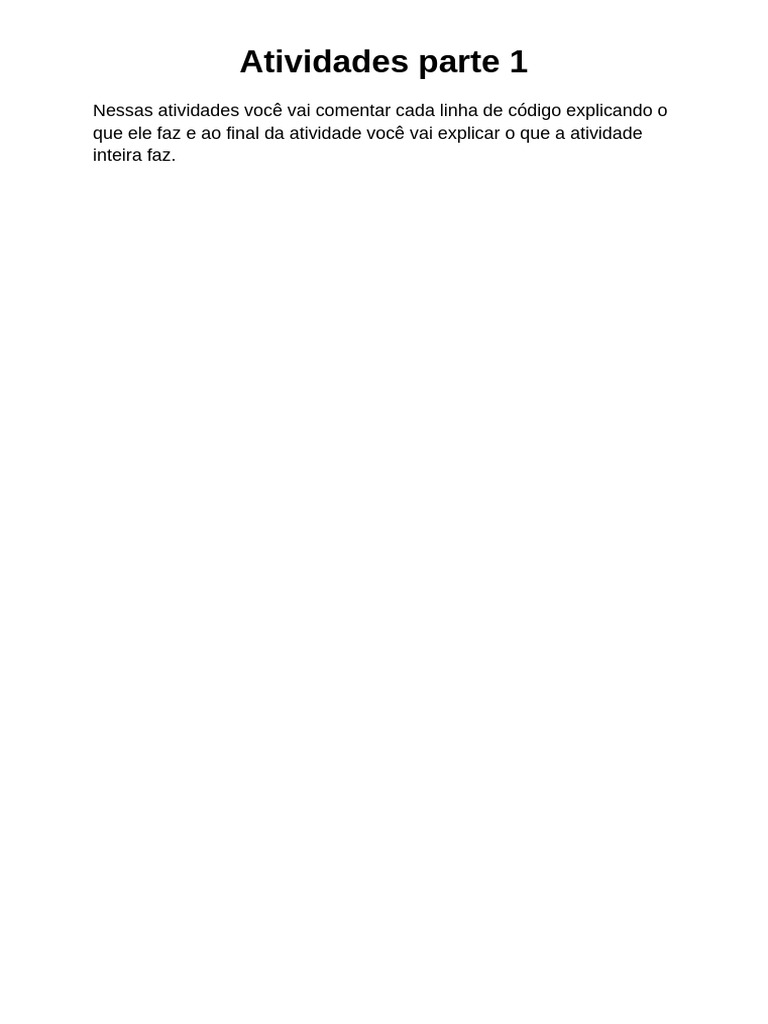 Atividades Módulo 7 (Parte 1) | PDF