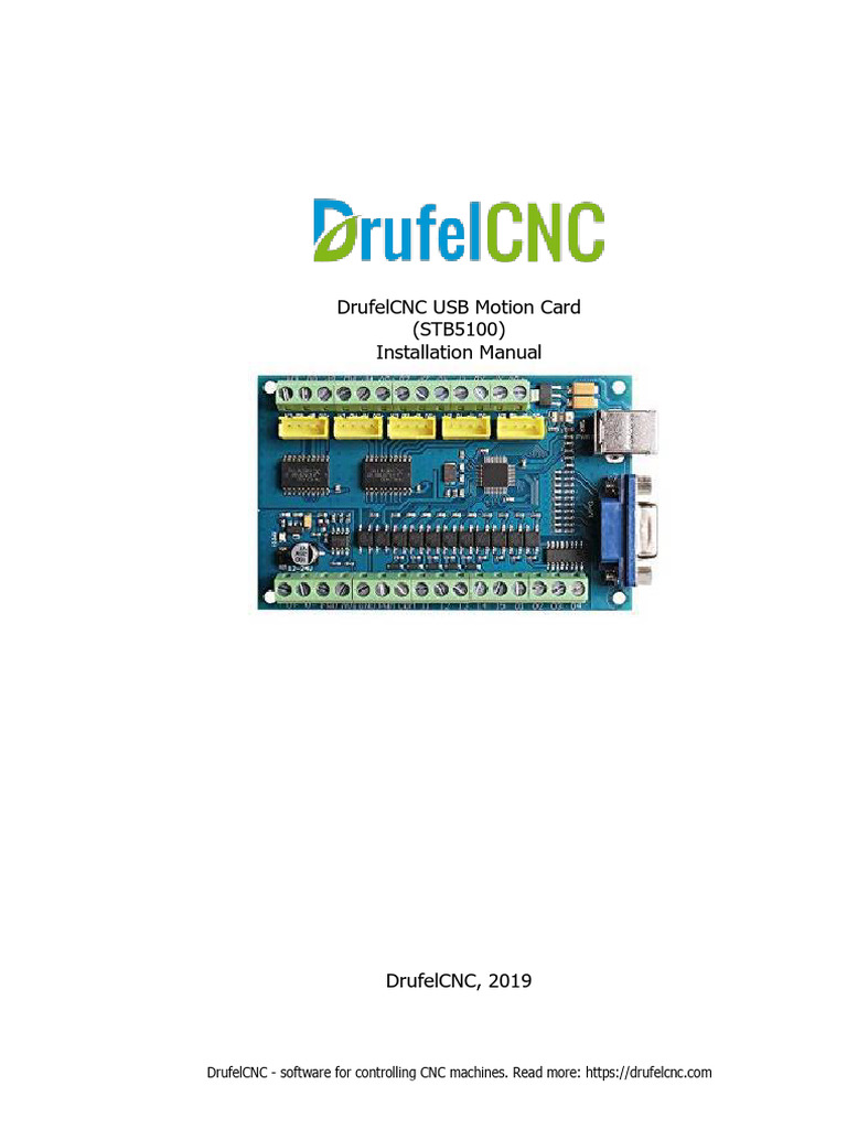 DrufelCNC USB Motion Card Guide | PDF | Installation (Computer Programs) | Numerical Control
