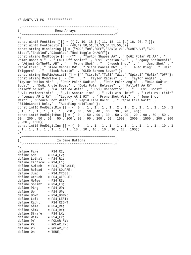 SANTA V1 (PS).gpc | PDF | Software Engineering | Computing