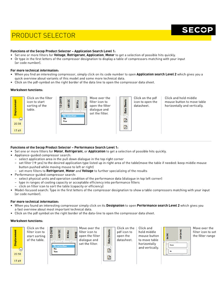 secop-product-selector-worksheet | PDF | Electrical Engineering