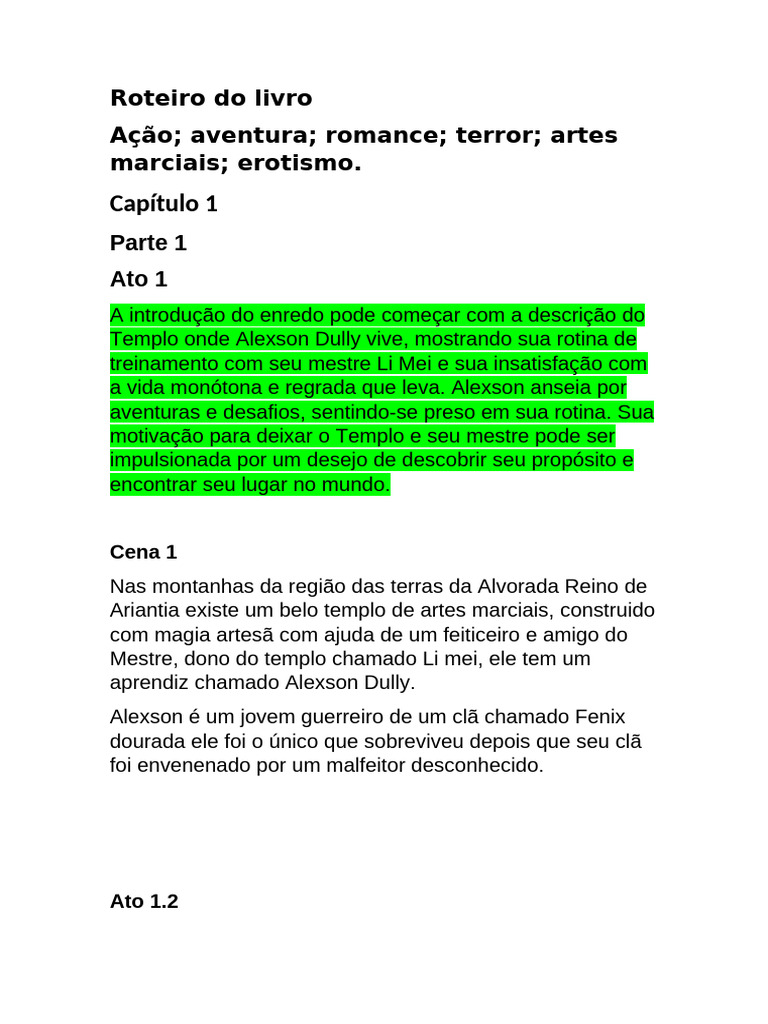 Roteiro Do Livro | PDF | Cavalos | Alquimia