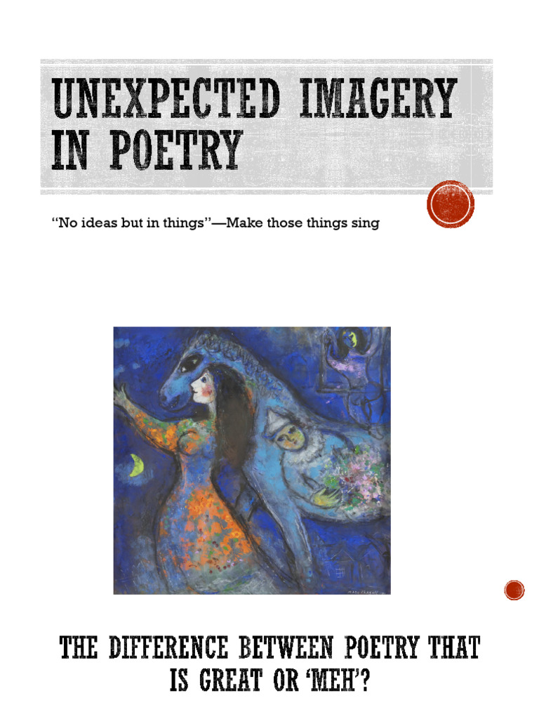 Unexpected Imagery in Poetry Slides | PDF | Senses | Poetry