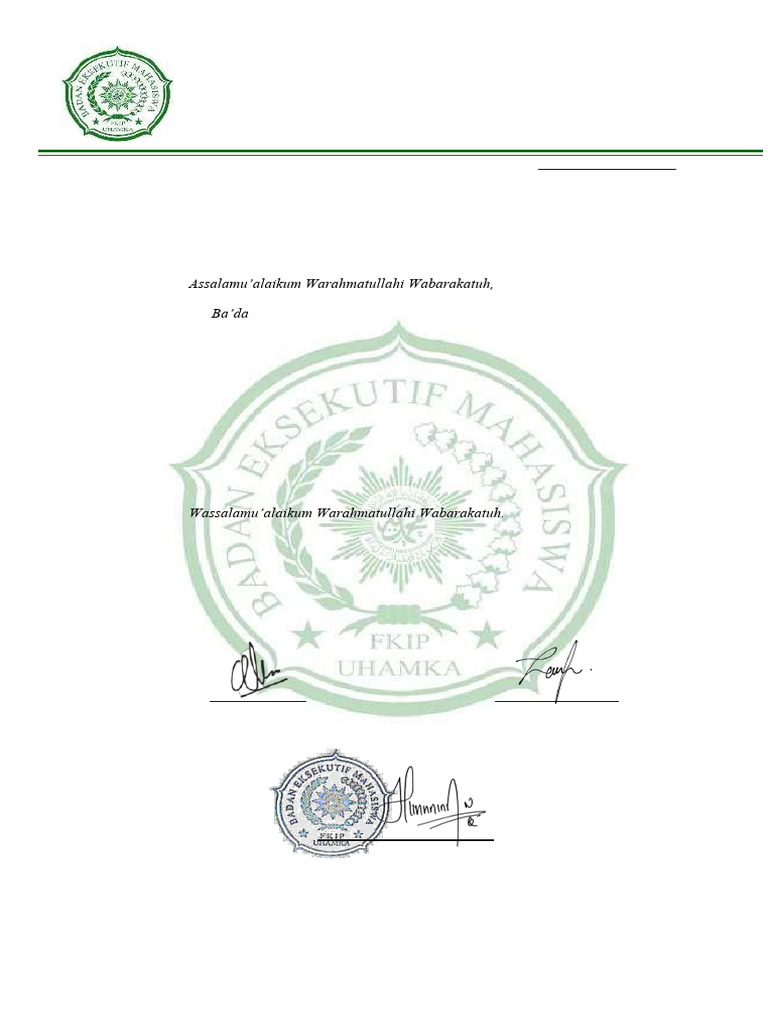 002_spk Oprect Ke Dpm, Bem Fkip | PDF