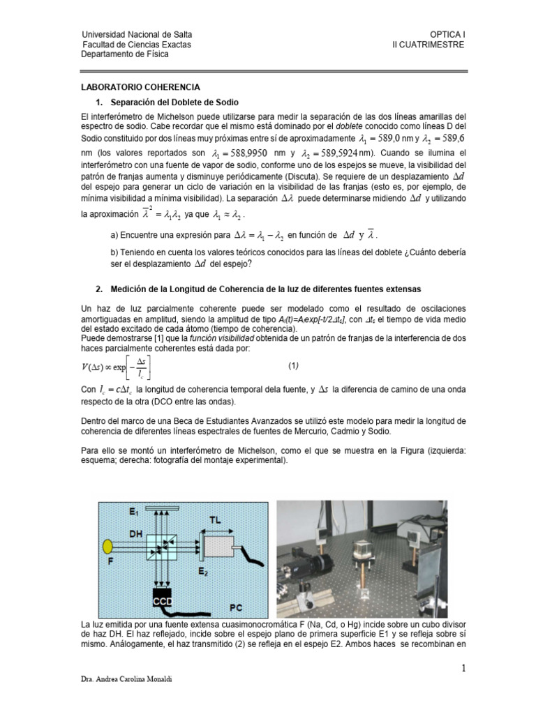 ANEXO Laboratorio Interferometría | PDF | Interferometría | Olas