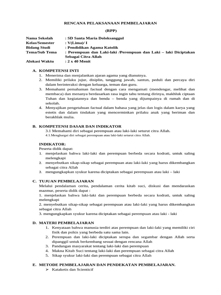 contoh rpp | PDF