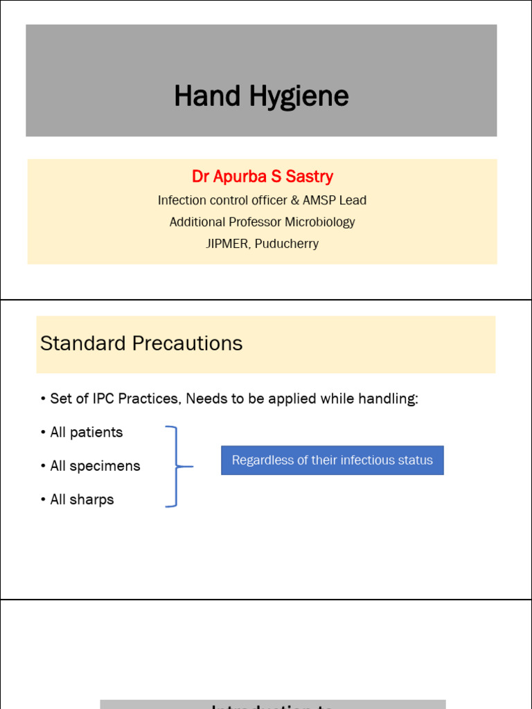 Hand hygiene | PDF | Hospital Acquired Infection | Infection