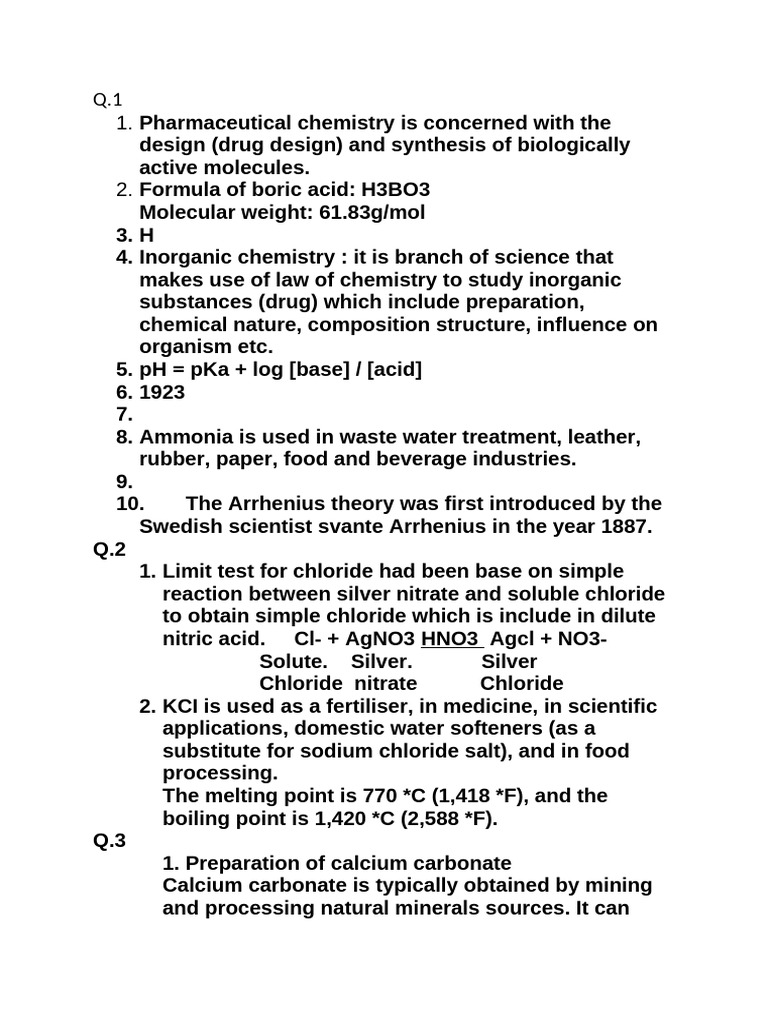 Document | PDF | Calcium | Acid
