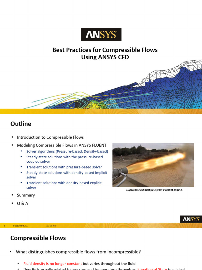 Fluent Compressible Flow | PDF | Fluid Dynamics | Compressible Flow