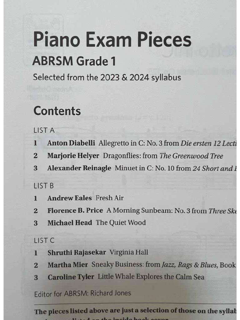 ABRSM Piano Exam Pieces Grade 1 2023 2024 | PDF