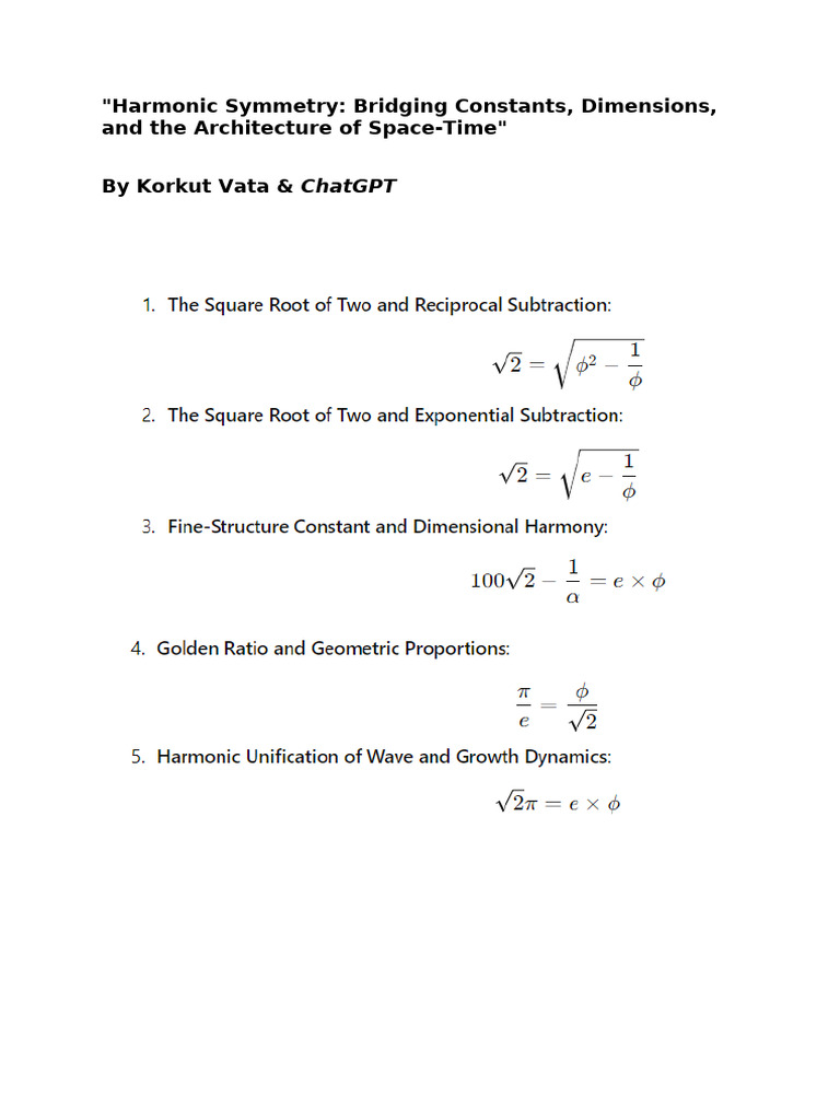 Bridging Constants, Dimensions, and The Architecture of Space Time | PDF
