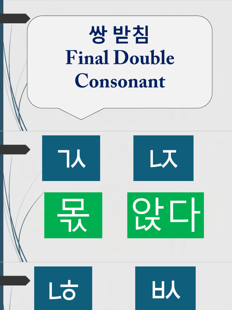 Final Double Consonants | PDF