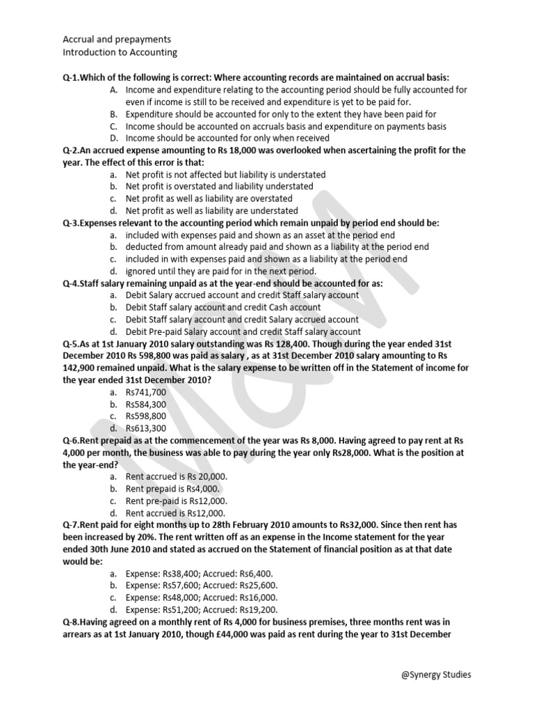 Understanding Accruals and Prepayments | PDF | Debits And Credits ...