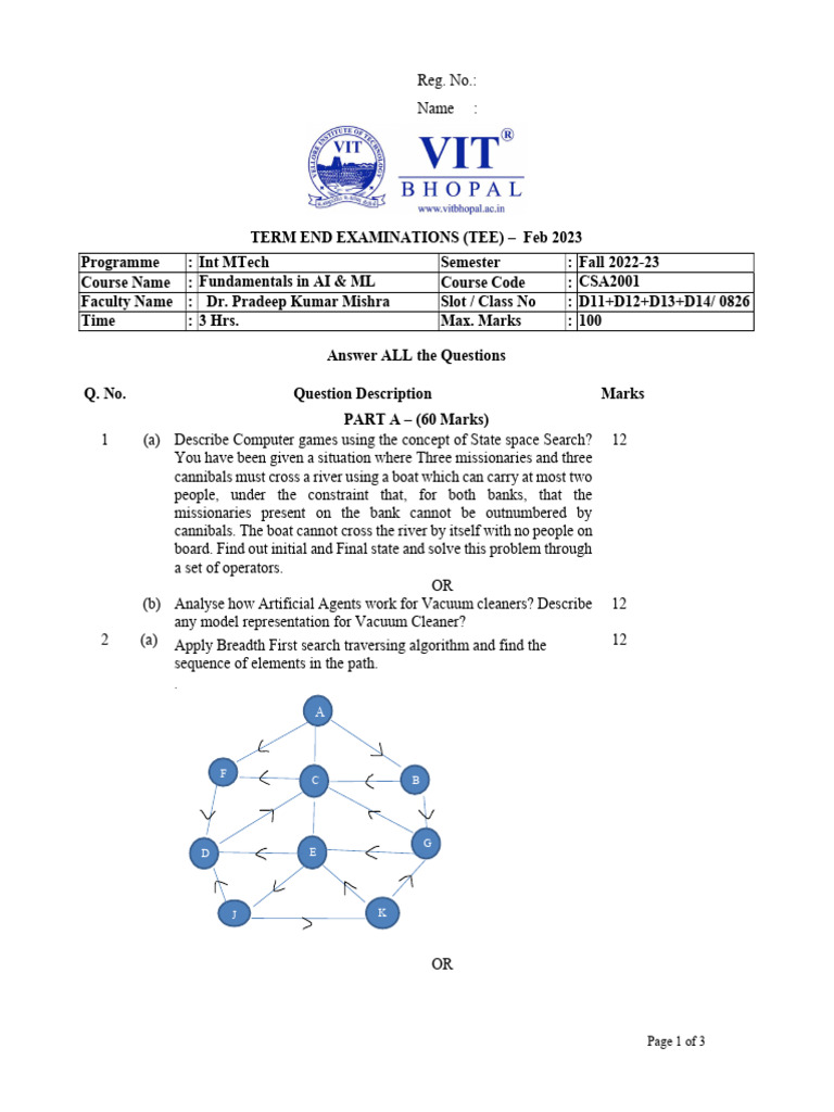 Tee - Offline - Fall - Feb-2023 Aiml | PDF | Machine Learning | Theoretical Computer Science