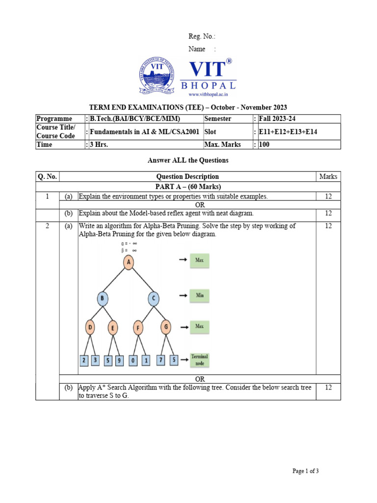 Tee - Offline - Fall - Nov-2023 Aiml | PDF | Algorithms | Machine Learning
