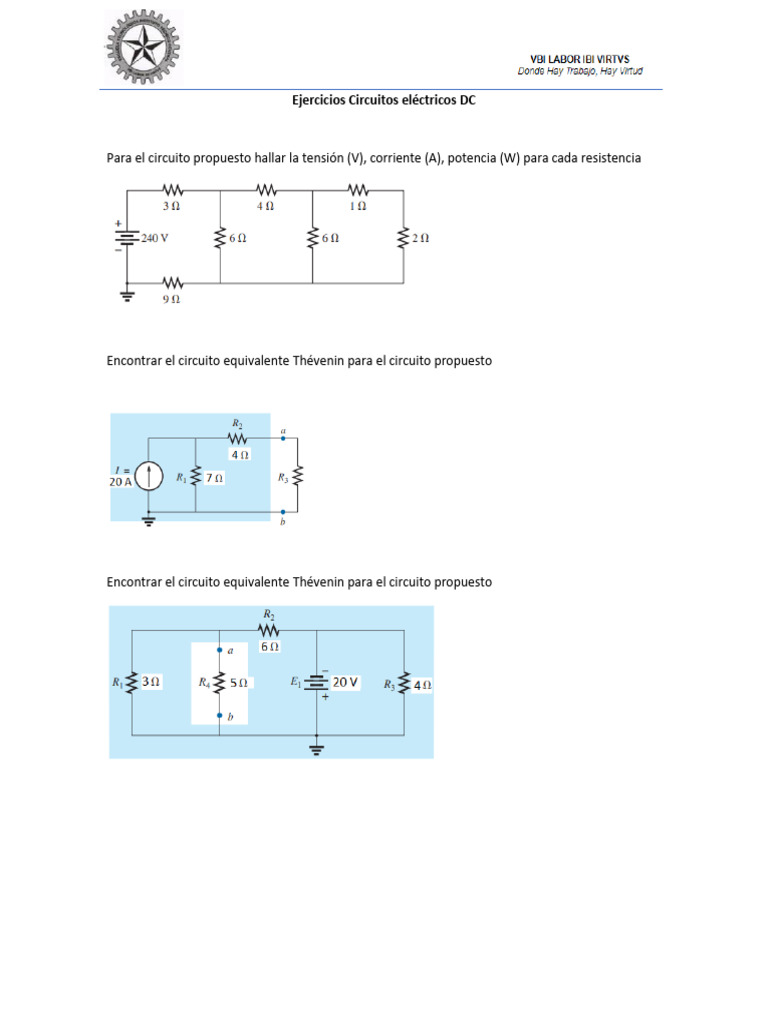 Ejercicios Circuitos Electricos DC | PDF